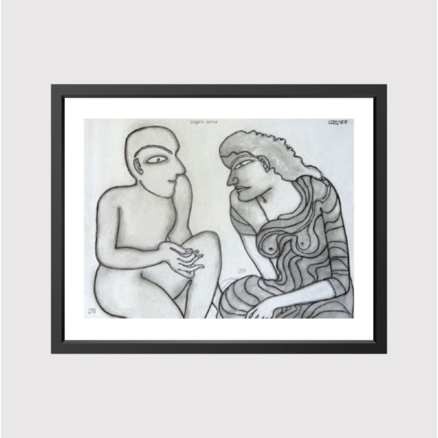 Jogen Chowdhury – Couple I (Limited Edition) – Art Alive Gallery